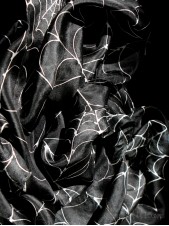 Large black felt spider web scarf wrap - gothic clothing - cobweb scarf